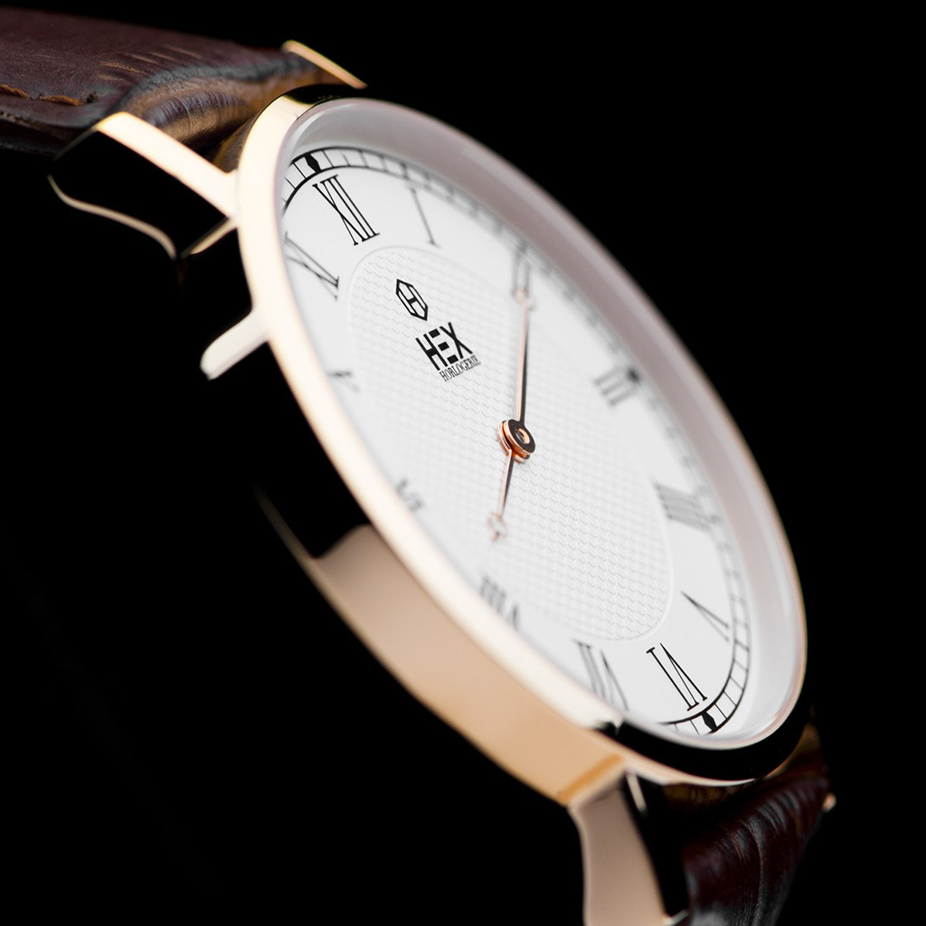 Brown Leather Watches for Men | Palermo -GPH | Hextie – HEX TIE